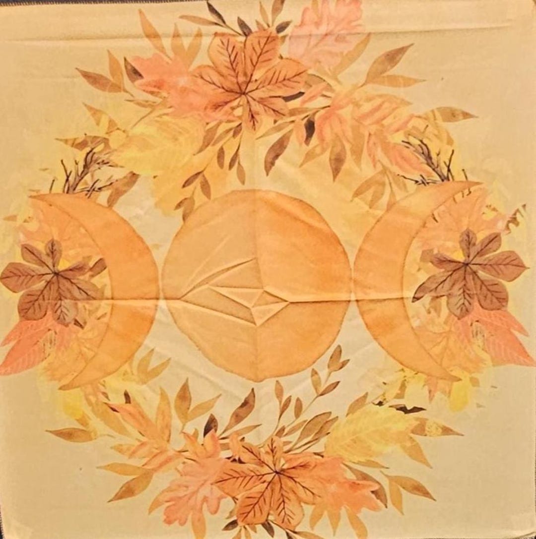 Altar Cloth Moon Phases - Orange Altar Cloth - Dorm Wall Hanging ...