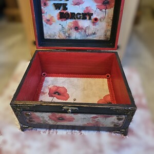 Memory Box - Remembrance Keep Safe Box - Lest We Forget Memory Box ...