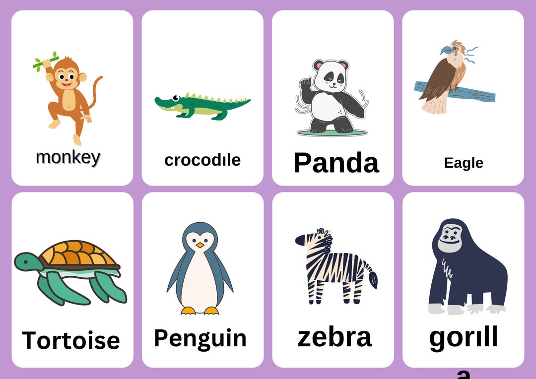 Critter Cards: Fun Facts and Pictures of Animals - Etsy