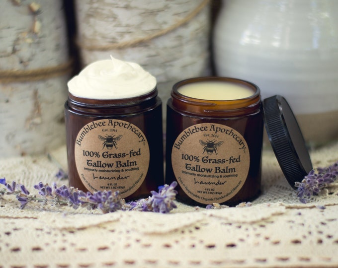 Organic Tallow Balm, 100% Grass Fed, Whipped or Solid - Etsy