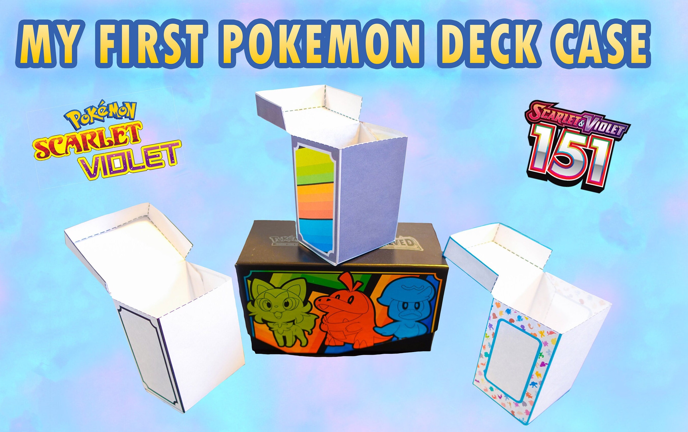 Pokemon Trading Card Deck Case! - Pokemon Scarlet Violet Printable DIY ...