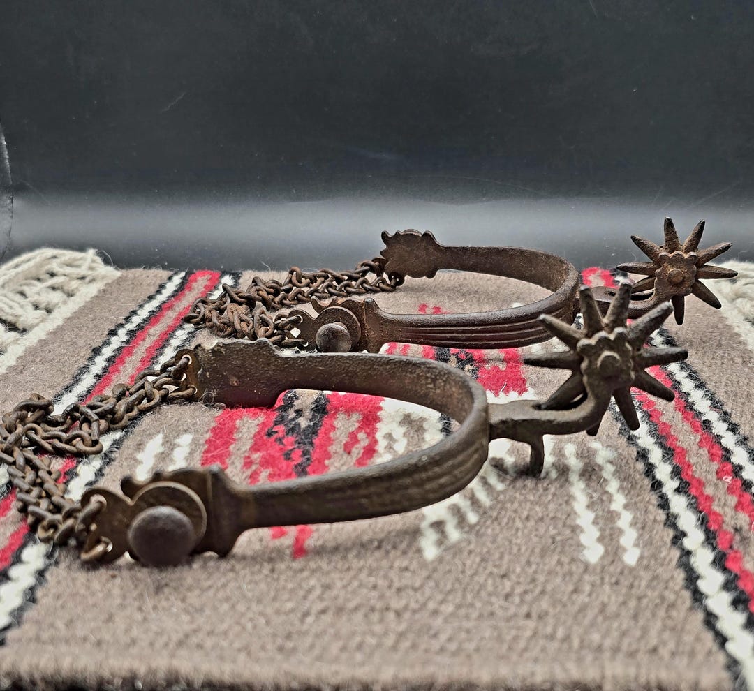 1800s August Buermann Spur Set Marked - Etsy