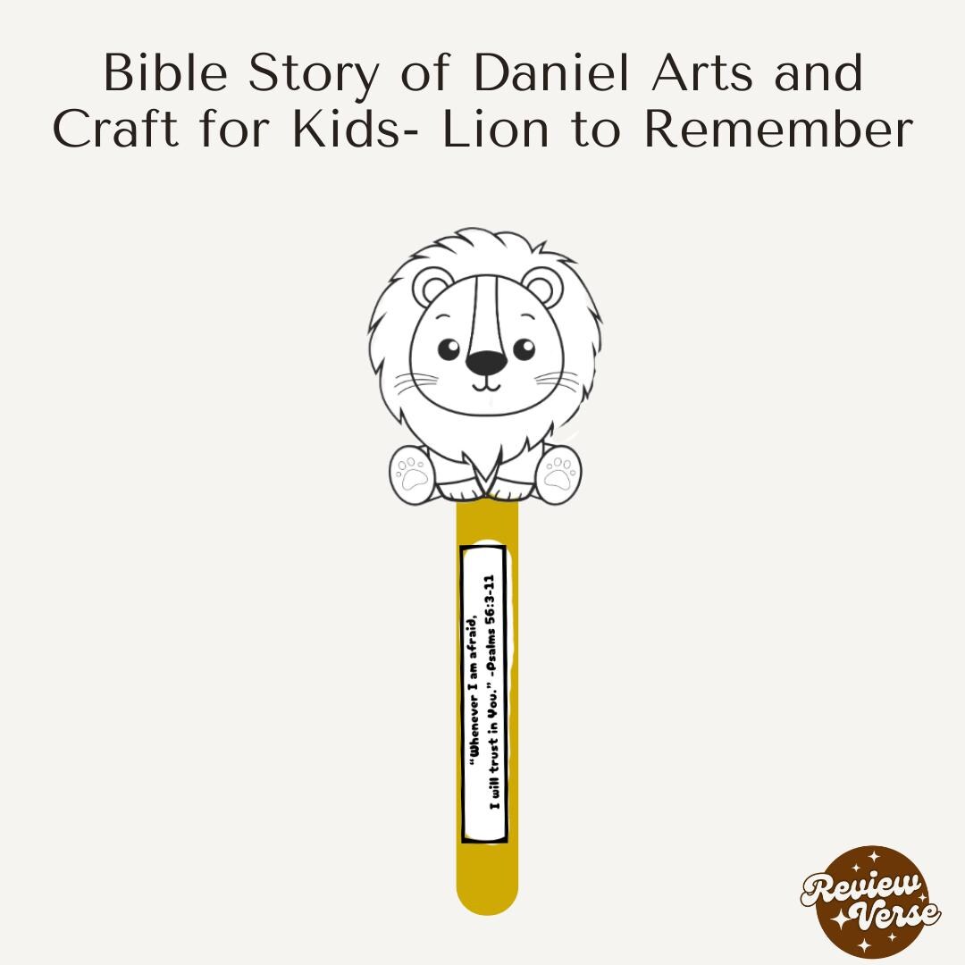 Bible Story of Daniel Arts and Craft for Kids- Lion to Remember ...