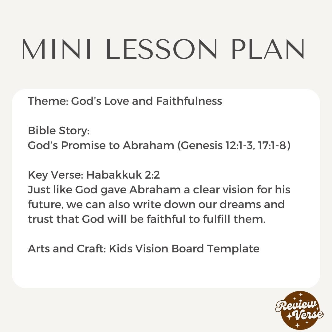 Kids Vision Board Template for Goal Setting and Faith-based Creativity ...