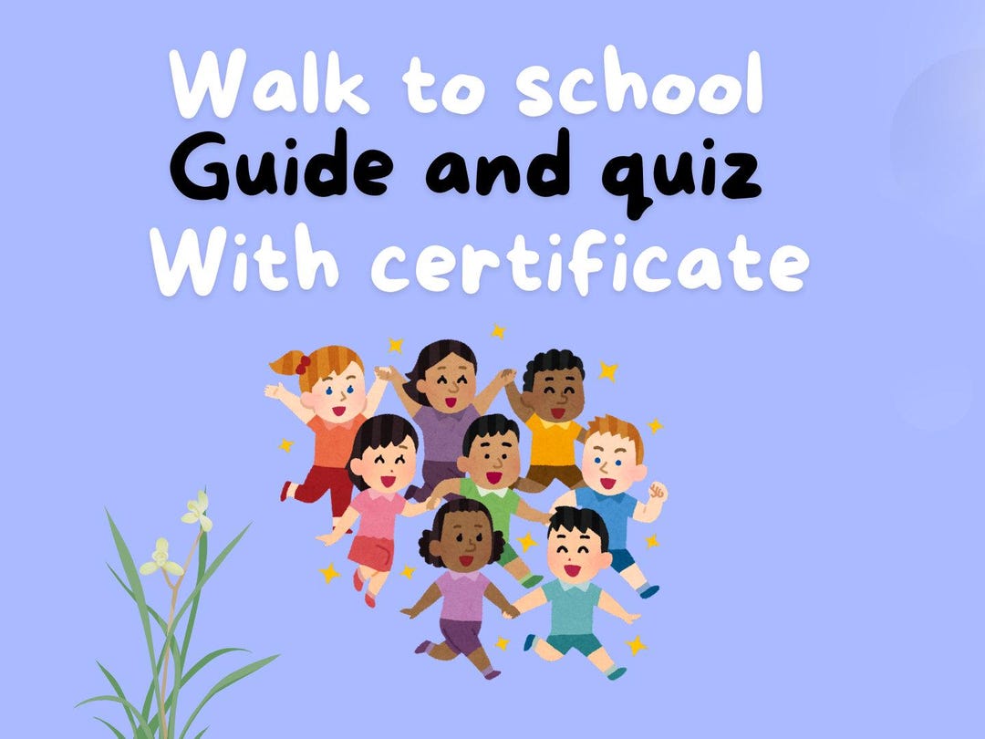 Walking to School Guide for Kids Digital Jpeg - Etsy