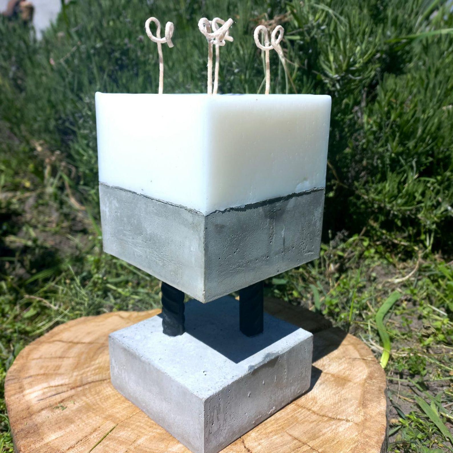 LOFT INDUSTRIAL CANDLE, Handmade Concrete Decor, Exclusive Brutalist ...