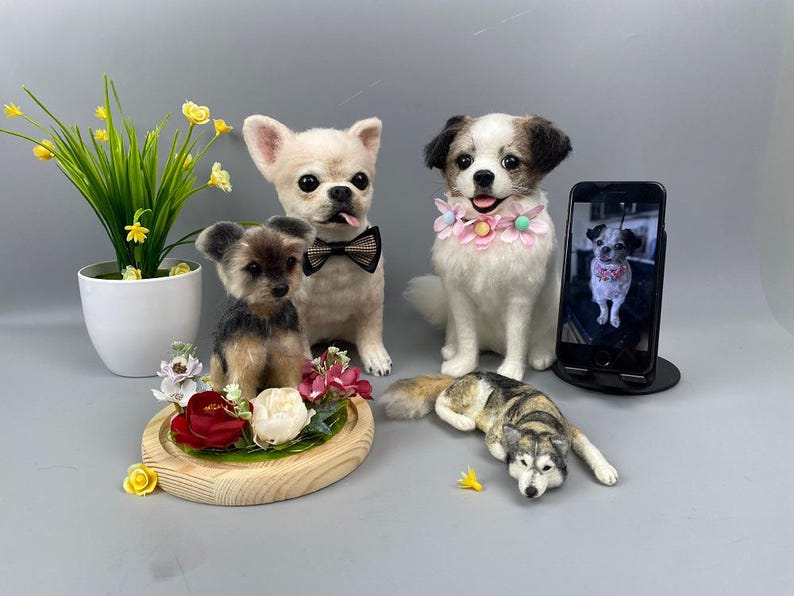 Custom Felt Pet, Felt Dog Figure, Life Like Felted Cat Replica - Etsy