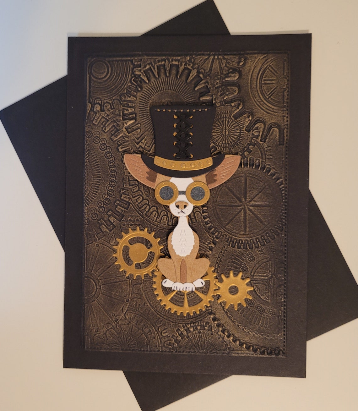 Greeting Card - Steampunk Dog - Etsy
