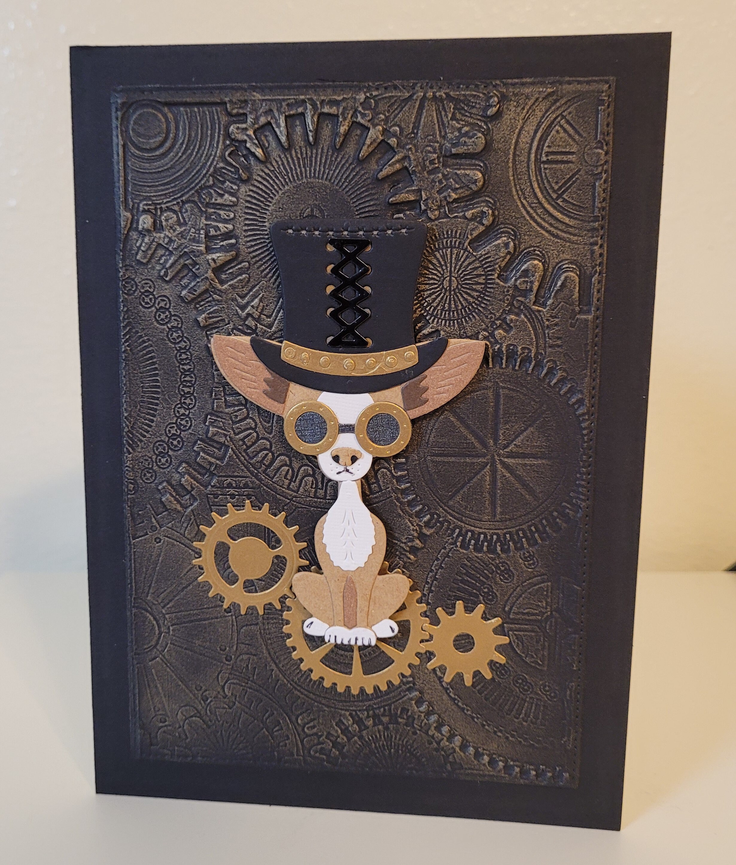 Greeting Card - Steampunk Dog - Etsy