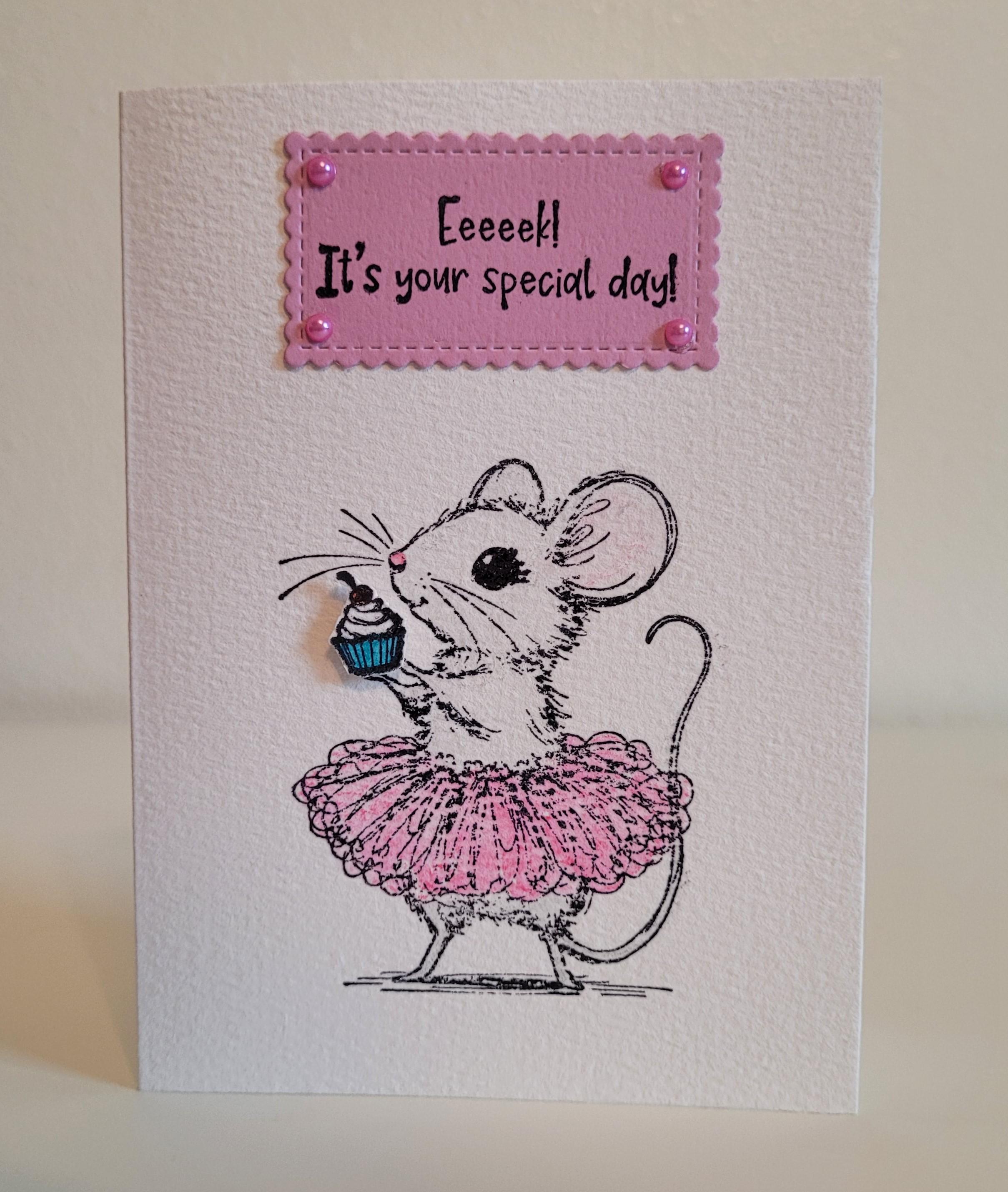 Birthday Card - Ballerina Mouse - Etsy