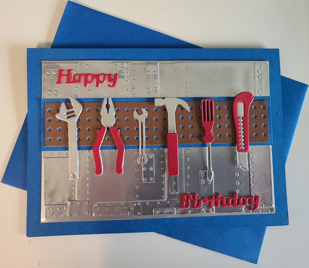 Birthday Card - Men & Tools - Etsy