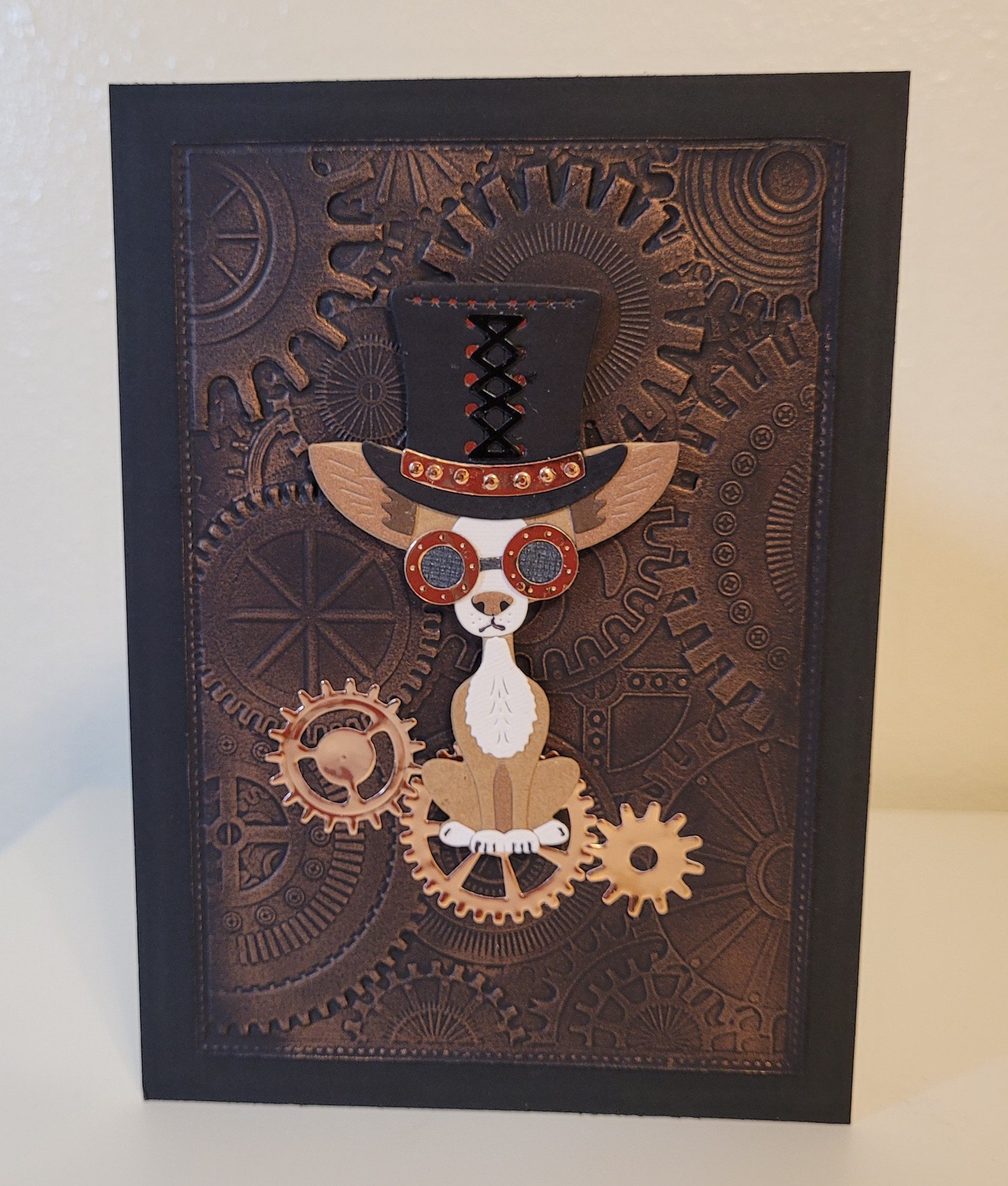 Greeting Card - Steampunk Dog - Etsy