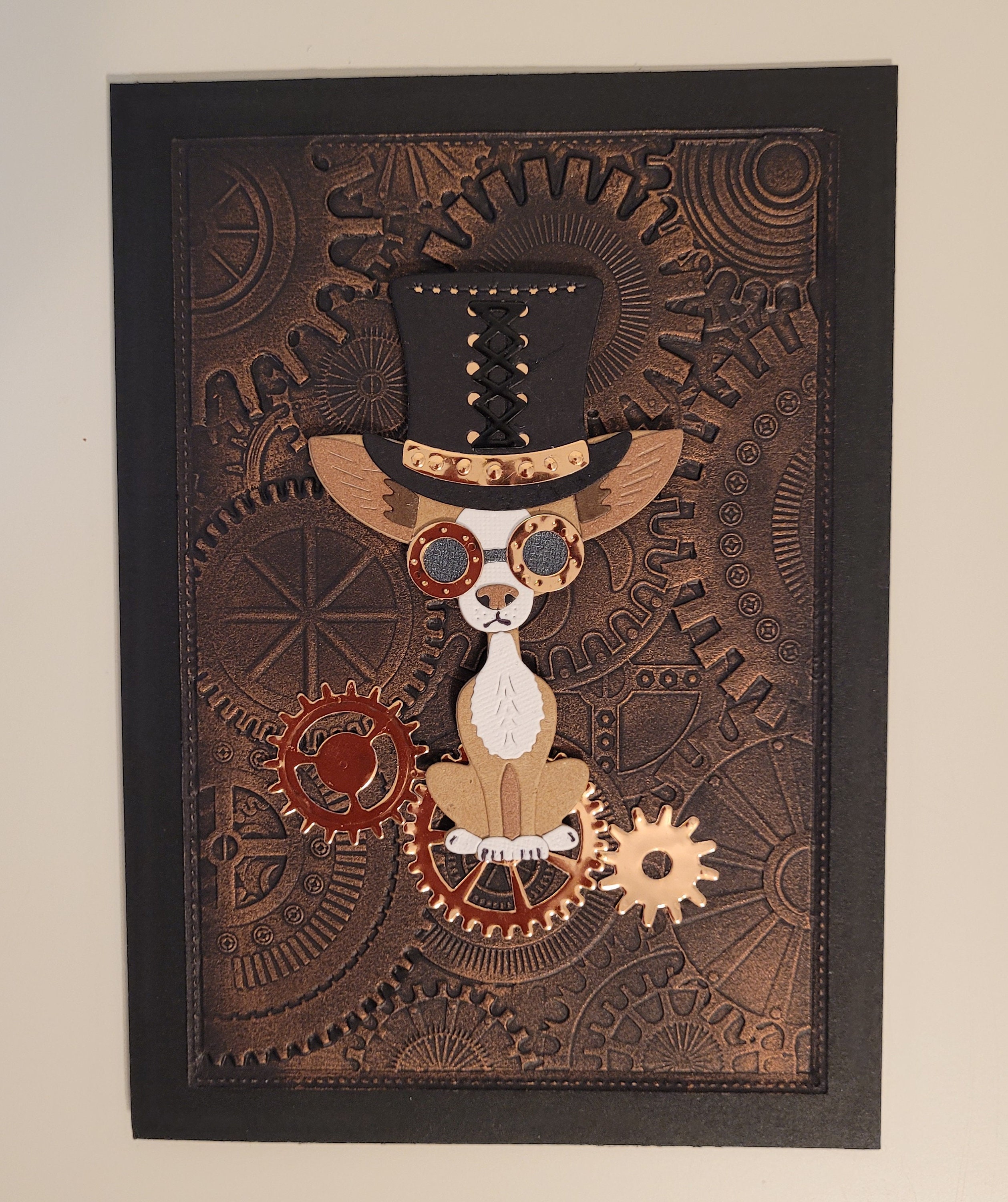 Greeting Card - Steampunk Dog - Etsy