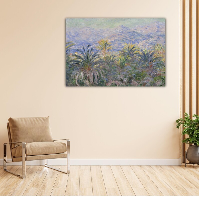 Claude Monet Palm Trees at Bordighera Wall Art Monet Canvas Exebition ...