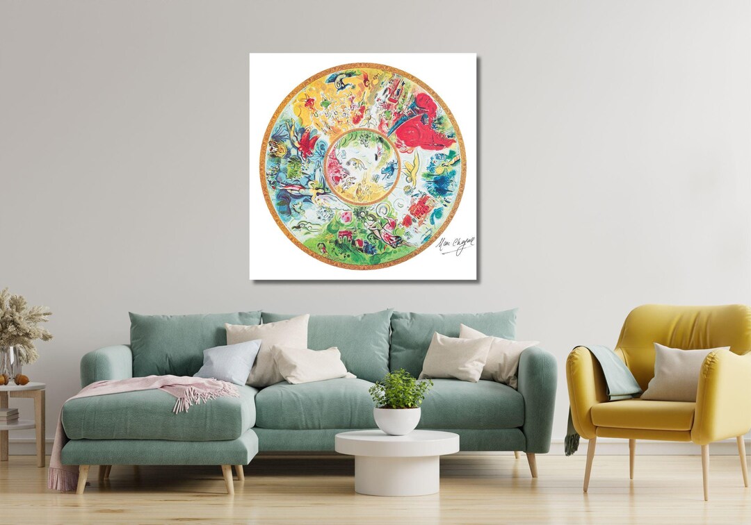 Marc Chagall Ceiling of Paris Opera House Poster Art Canvas ...