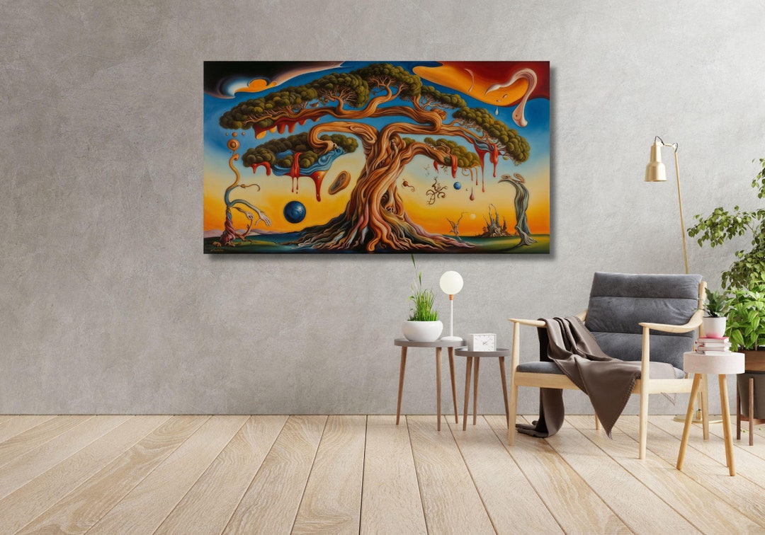 Salvador Dali Stely Tree of Life Canvas Wall Art,tree of Life Framed ...