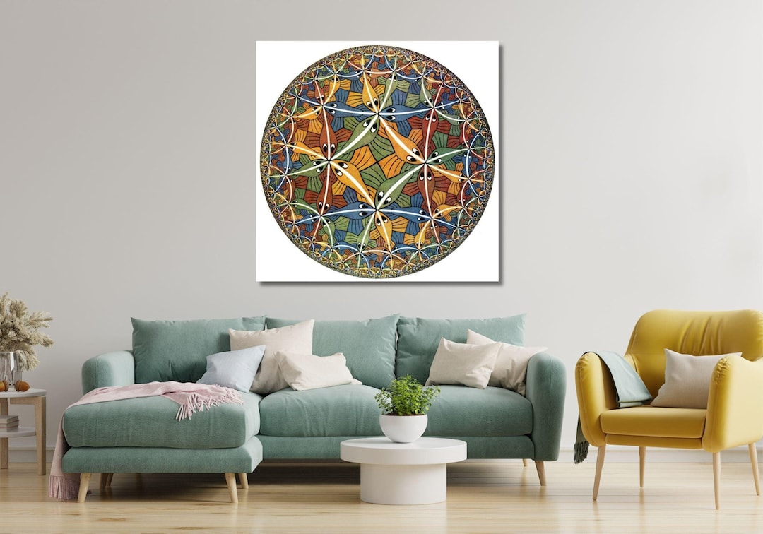 Maurits Cornelis Escher Circle Limit III Framed Canvas Wall Art ...