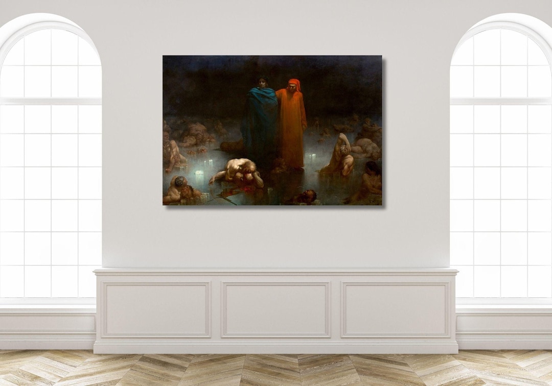 Gustave Dore Dante and Virgil Poster Art, Canvas Wall Art,gustave Dore ...