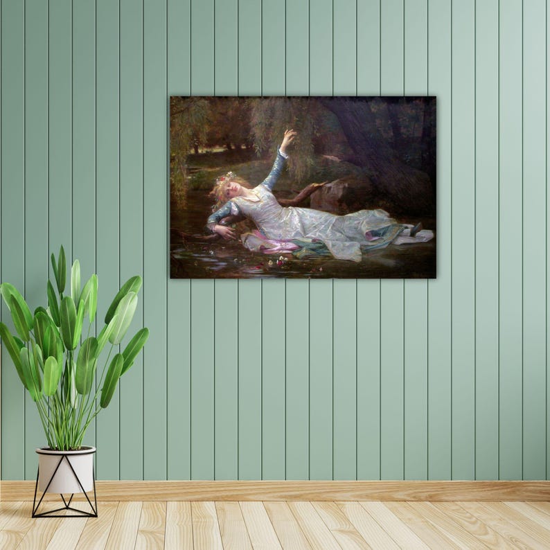 Alexandre Cabanel - Ophelia 1883 Canvas Jcabanel Poster Cabanel Print ...