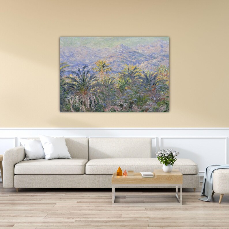 Claude Monet Palm Trees at Bordighera Wall Art Monet Canvas Exebition ...