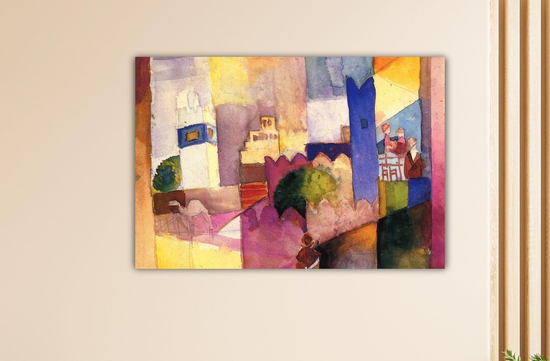 August Macke Kairouan III 1914 Canvas August Macke Poster Ready to Hang ...