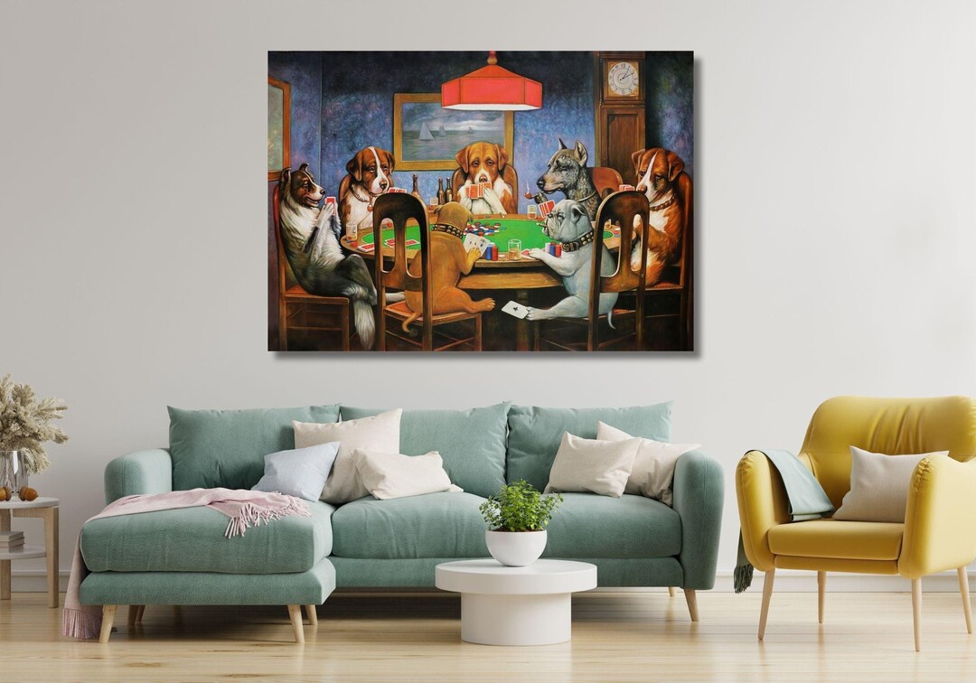 Dogs Playing Poker Art, A Friend in Need by C.M. Coolidge Poker Game ...