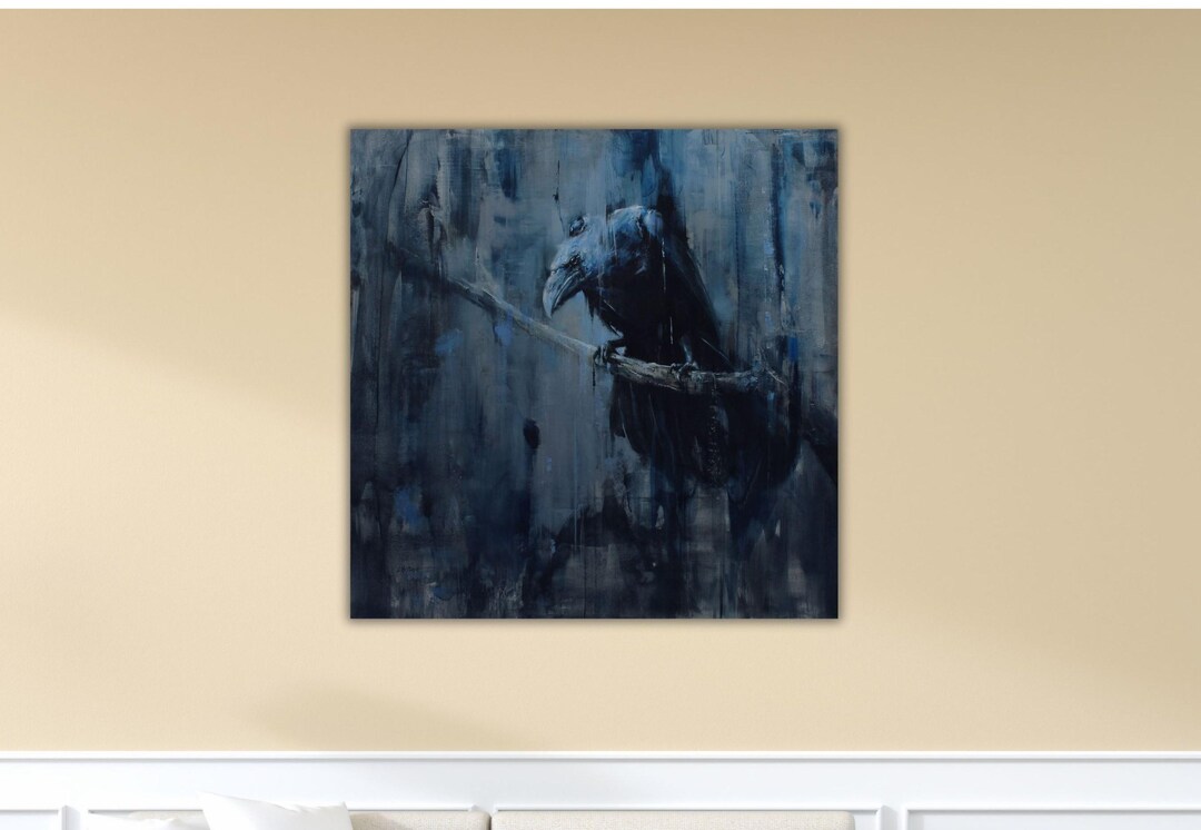 Odin's Crow Poster Mythology Magic Occult Pagan Folk Ash Tree Wall Art ...