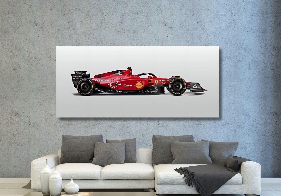 Ferrari Scuderia F1-75 Car Canvas, Charles Leclerc, New Ferrari F1 Car ...