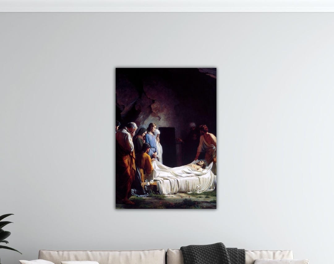 Carl Bloch - Burial of Christ 1879 Canvas Carl Bloch Poster Ready to ...