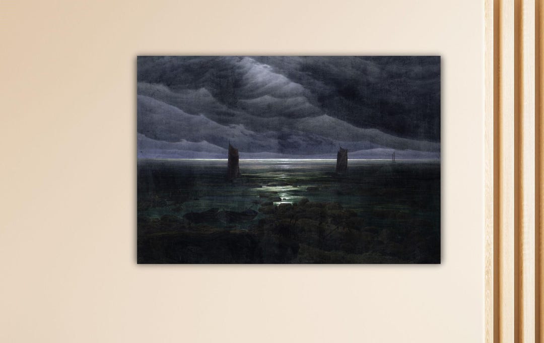 Caspar David Friedrich - Sea Shore in Moonlight 1835 Canvas Caspar ...