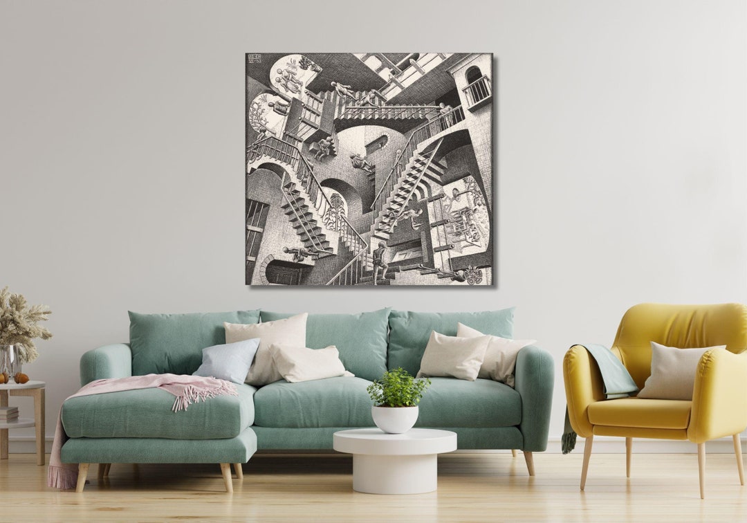 Relativity by Maurits Cornelis Escher Poster Print Art Canvas ...