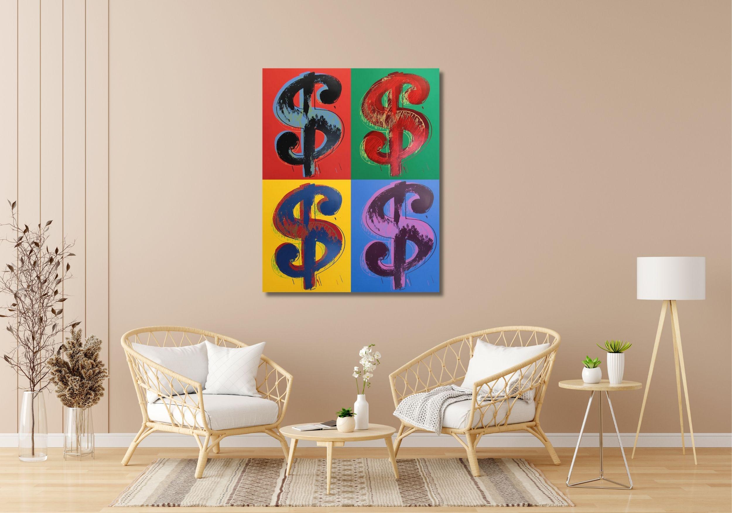 Andy Warhol Dollar Sign Poster/canvas Wall Art Print,andy Warhol Arts ...