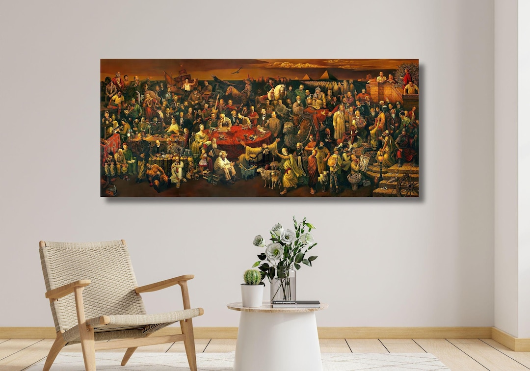 103 Famous People Discussing the Divine Comedy With Dante Canvas Wall ...