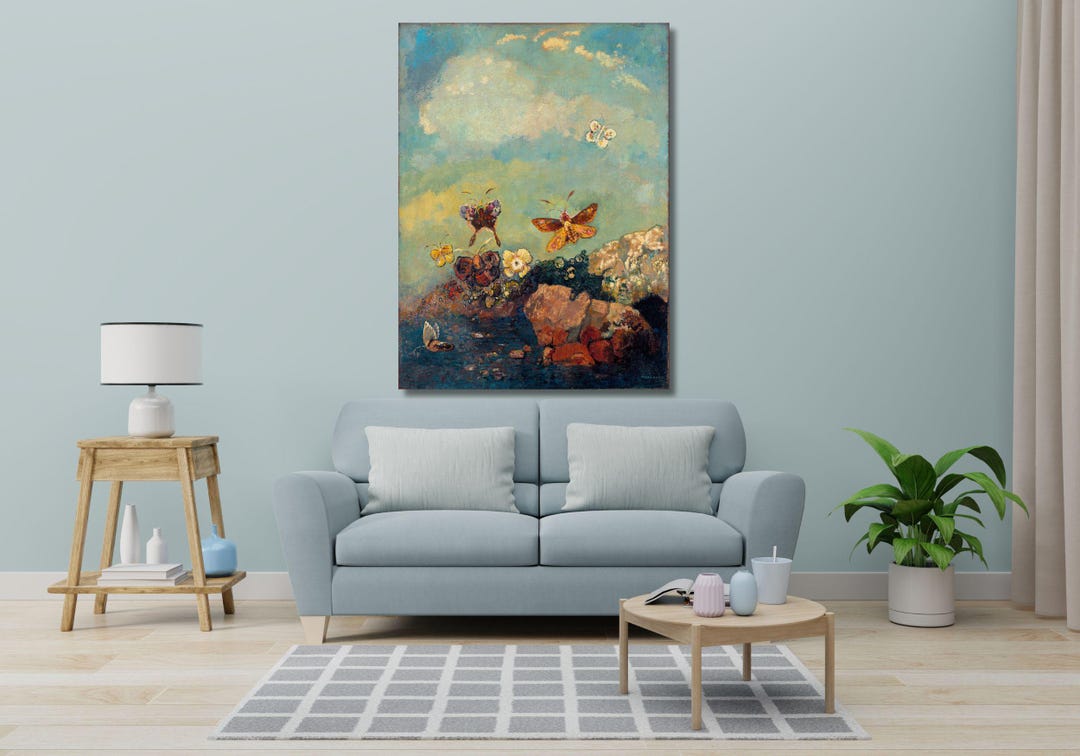 Odilon Redon Butterflies Art Print, Animals Print, Odilon Redon Canvas ...