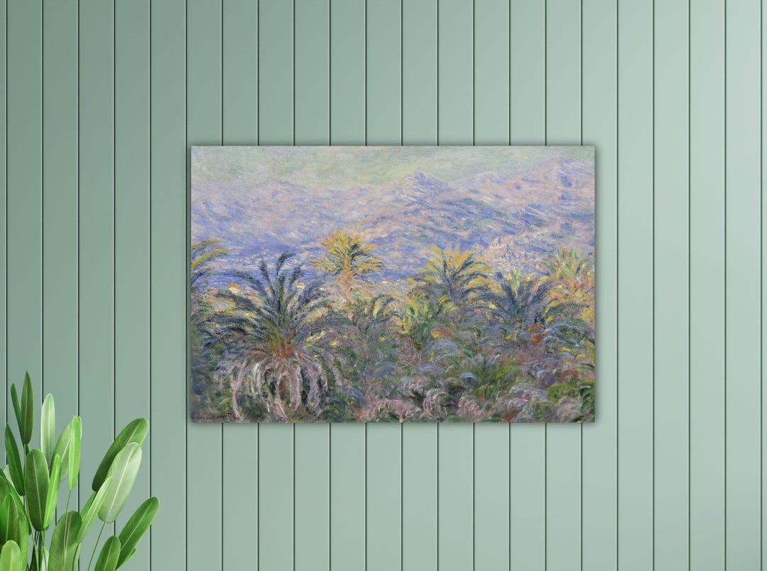 Claude Monet Palm Trees at Bordighera Wall Art Monet Canvas Exebition ...