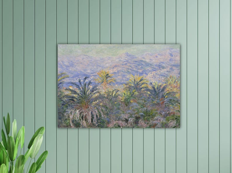 Claude Monet Palm Trees at Bordighera Wall Art Monet Canvas Exebition ...
