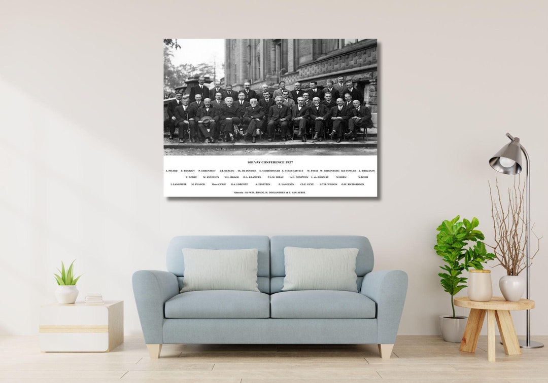 Solvay Conference 1927 Ready to Hang Canvas,vintage Physics Poster ...