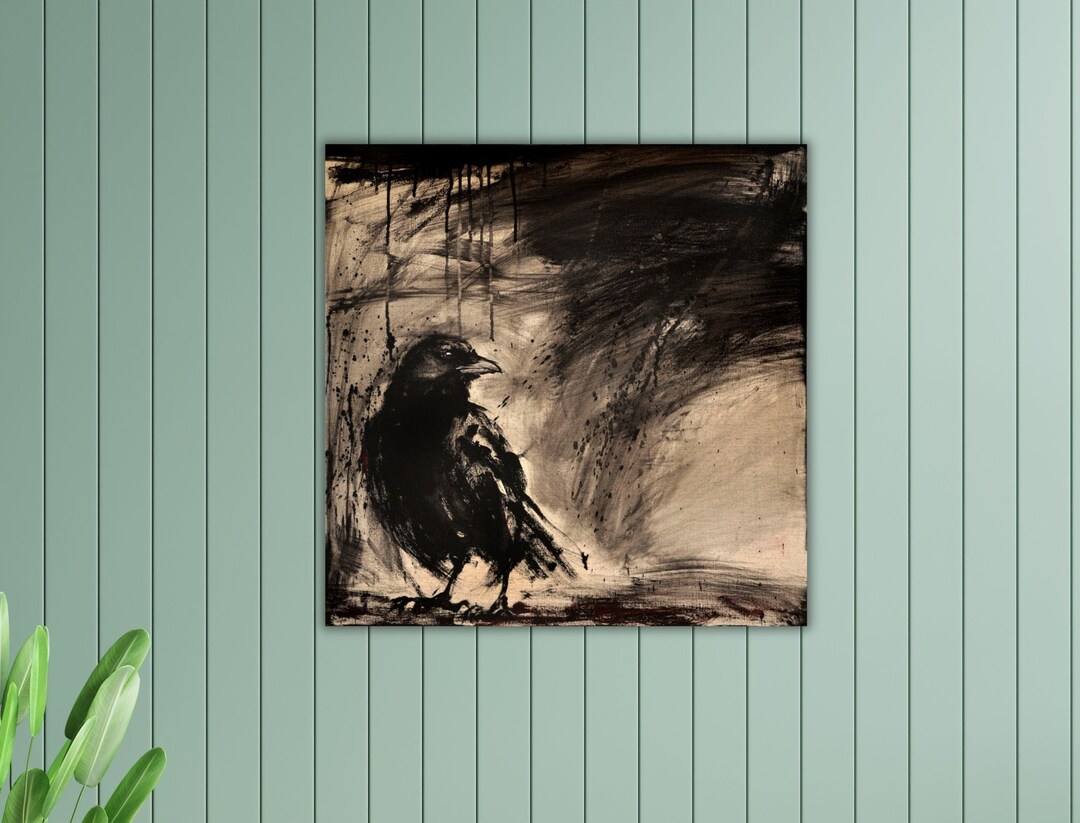 Odin's Crow Poster Mythology Magic Occult Pagan Folk Ash Tree Wall Art ...