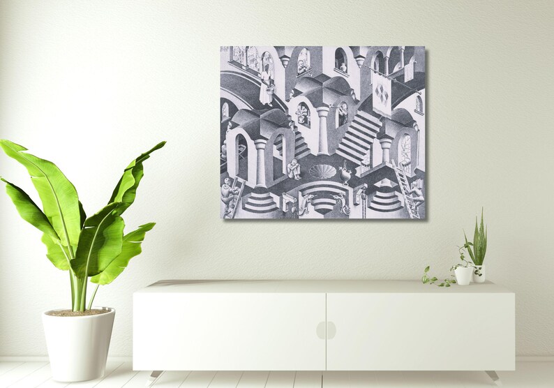 Escher Concave-convex Art Print: Modern Expressionism Canvas - Etsy