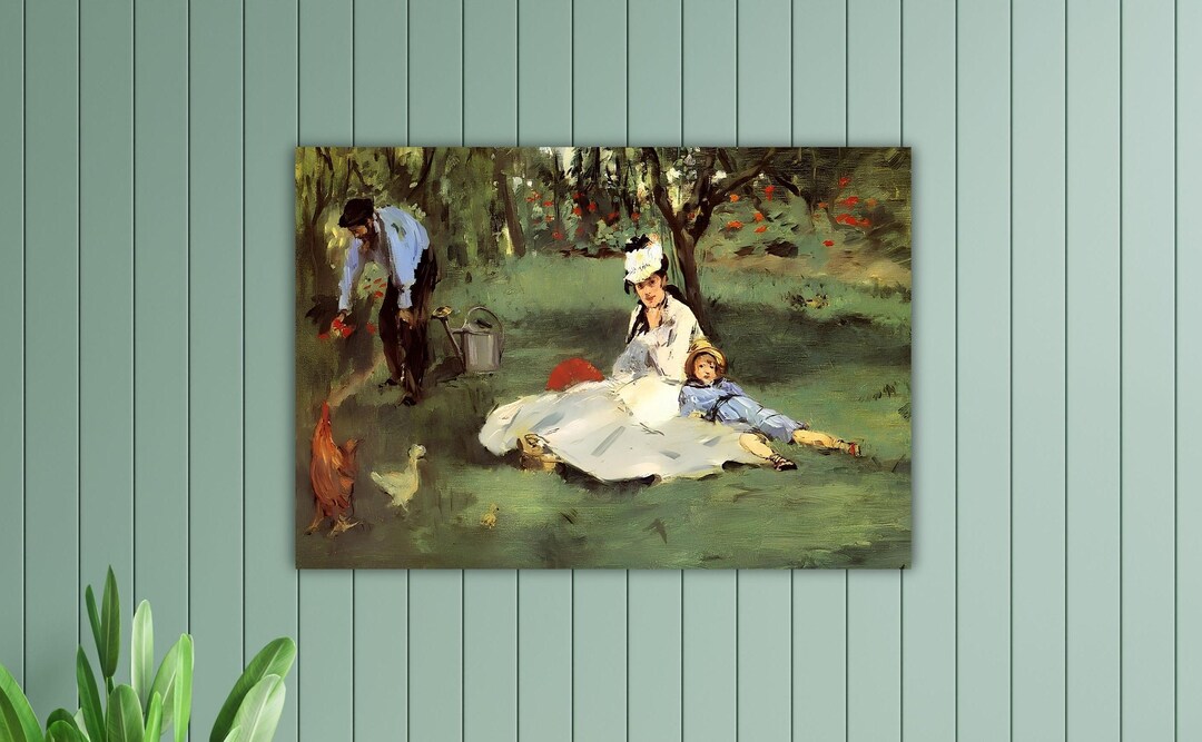 Claude Monet the Monet Family in the Garden Monet Canvas Still Life ...