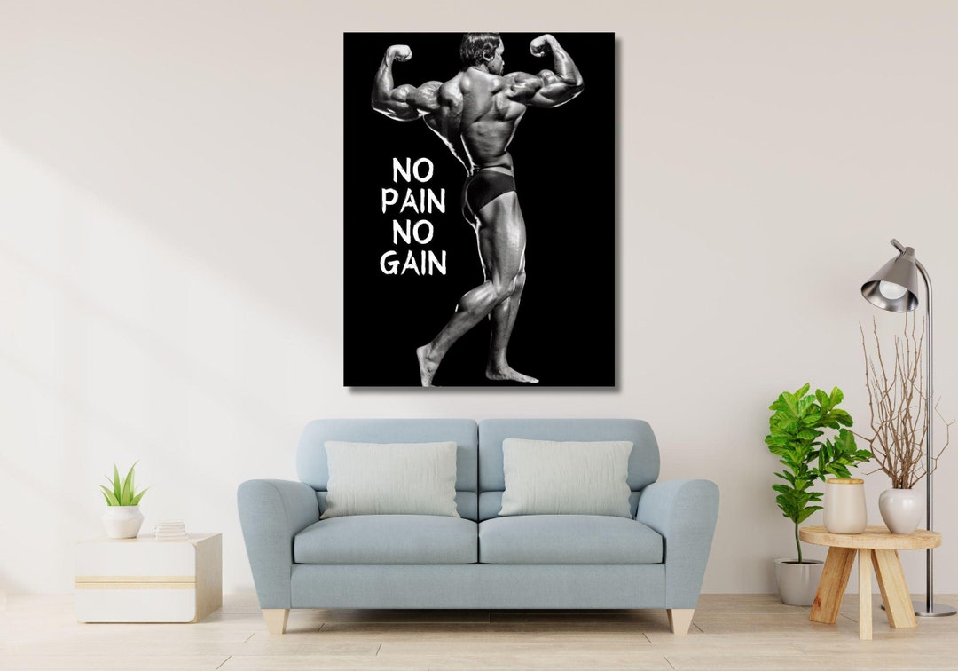 Arnold Schwarzenegger No Pain No Gain Quote Poster Art Print,arnold ...