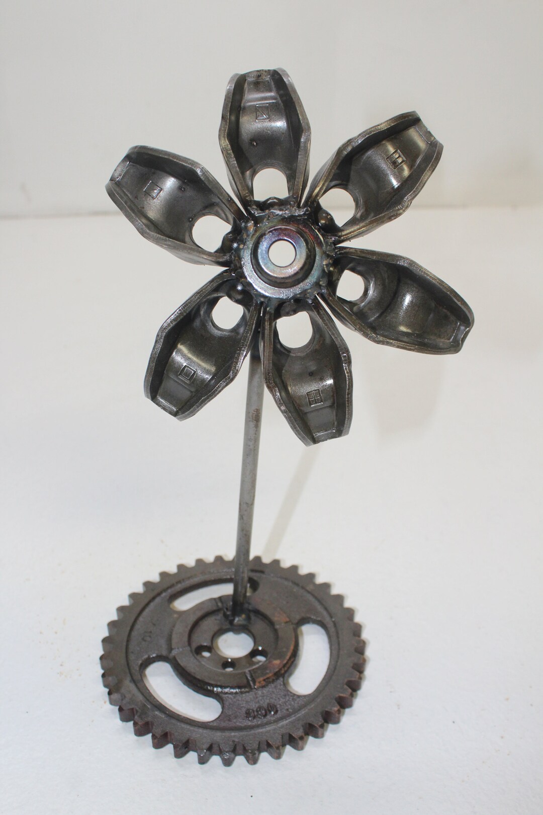 Rocker Arm Flower Art Sculpture, Car Part Art - Etsy