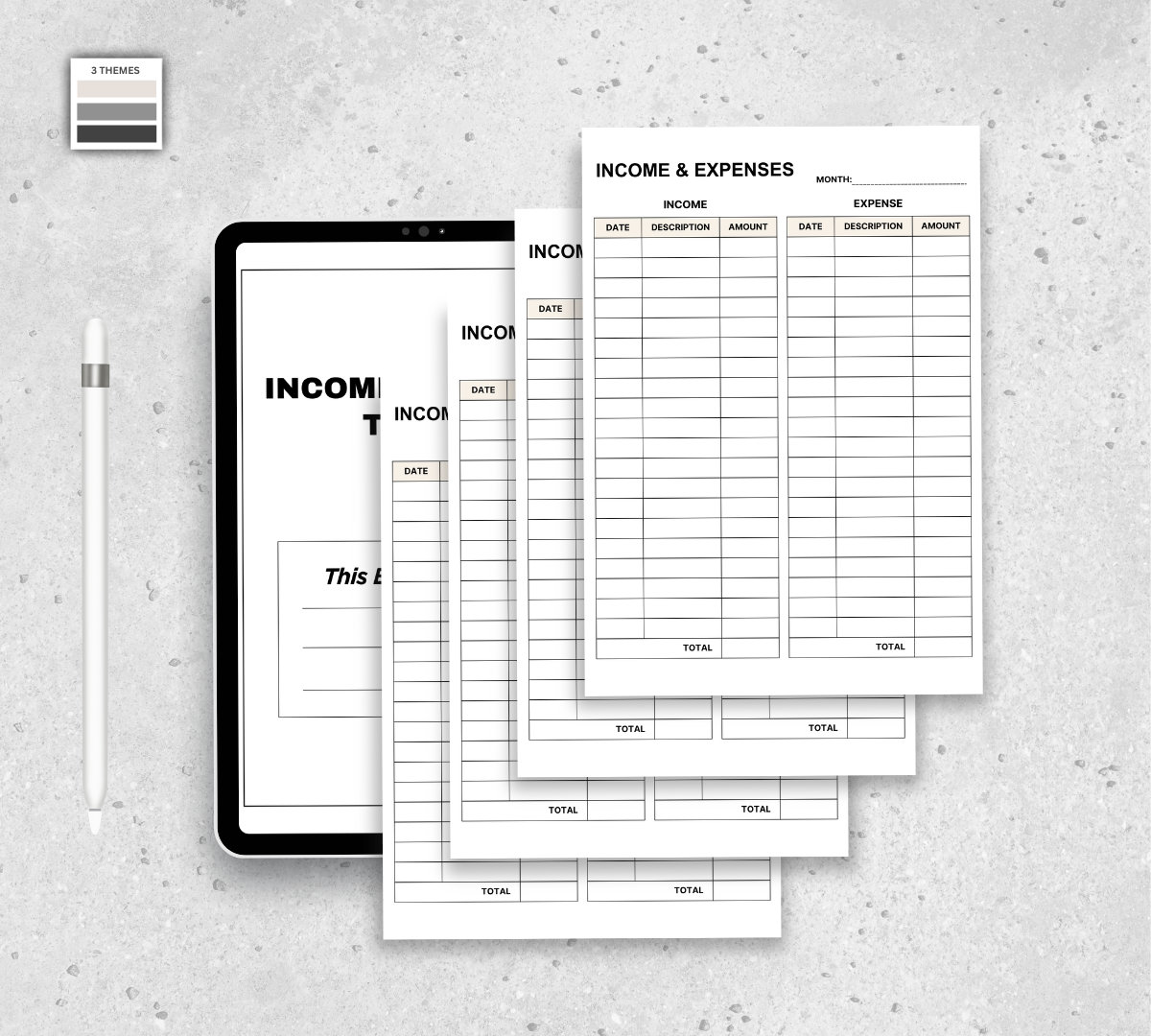 Income Expense Tracker Book Budget Planner Organizer Financial Journal ...