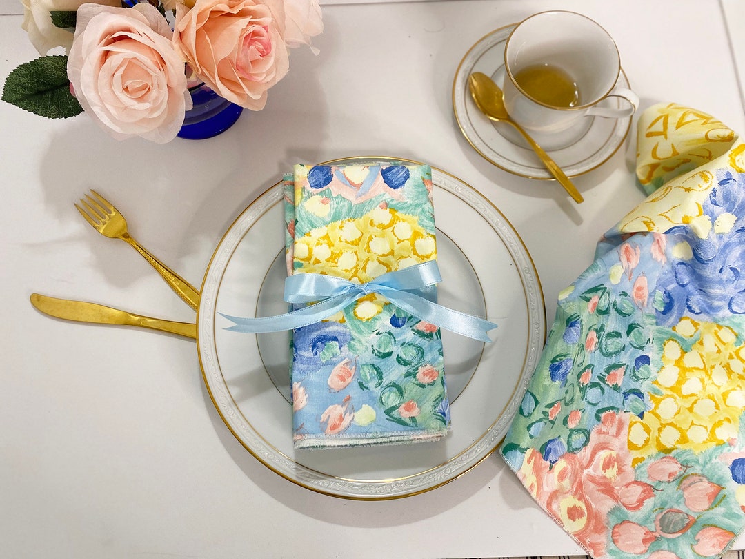 Spring Napkins Décor, Set of 4 Napkins, Cloth Napkins, Mother's Day ...
