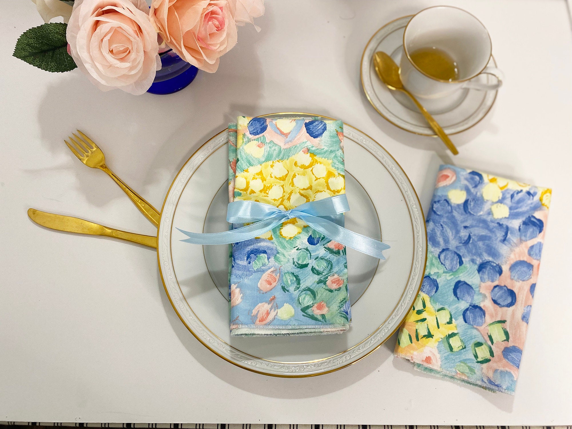 Spring Napkins Décor Set of 4 Napkins Cloth Napkins - Etsy