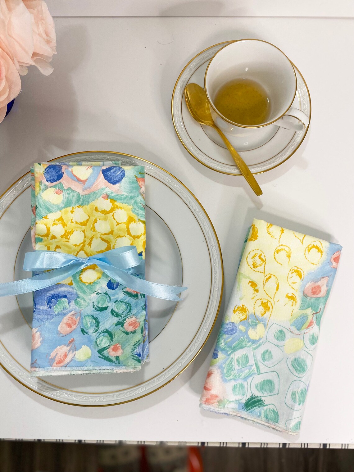 Spring Napkins Décor Set of 4 Napkins Cloth Napkins - Etsy