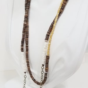 Tagnipis Shell and Puka Shell Asymmetrical Wrappable Necklace - Etsy