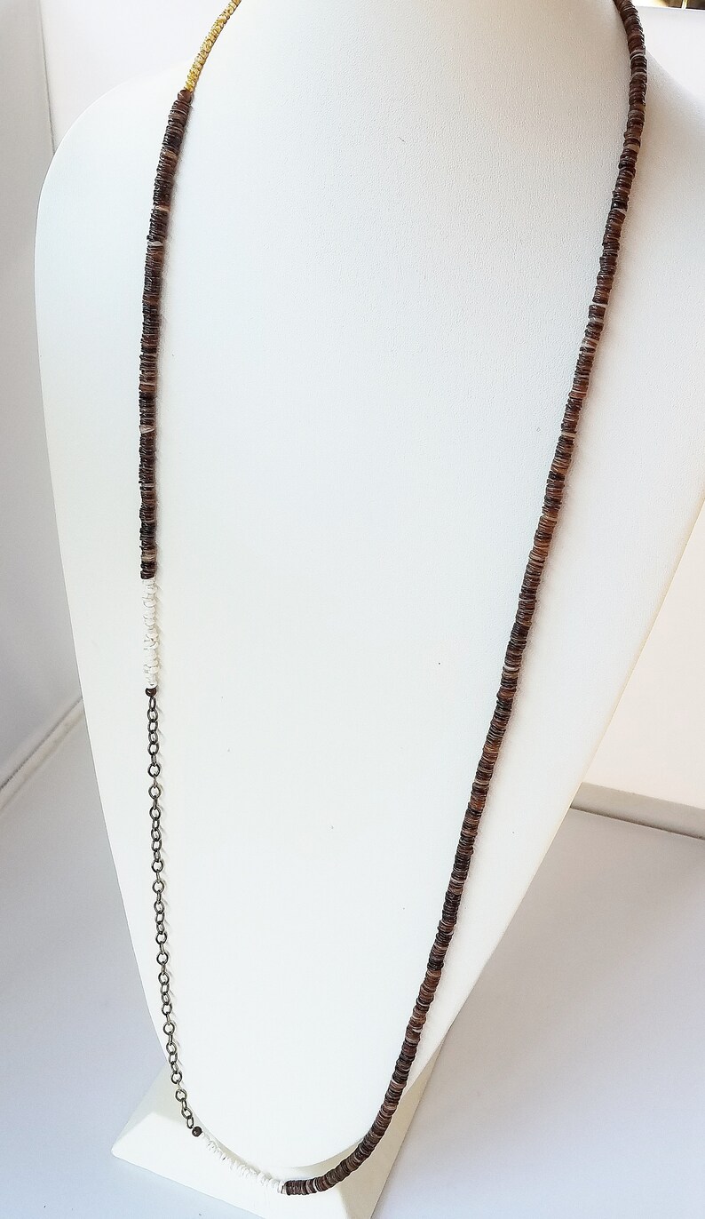 Tagnipis Shell and Puka Shell Asymmetrical Wrappable Necklace - Etsy