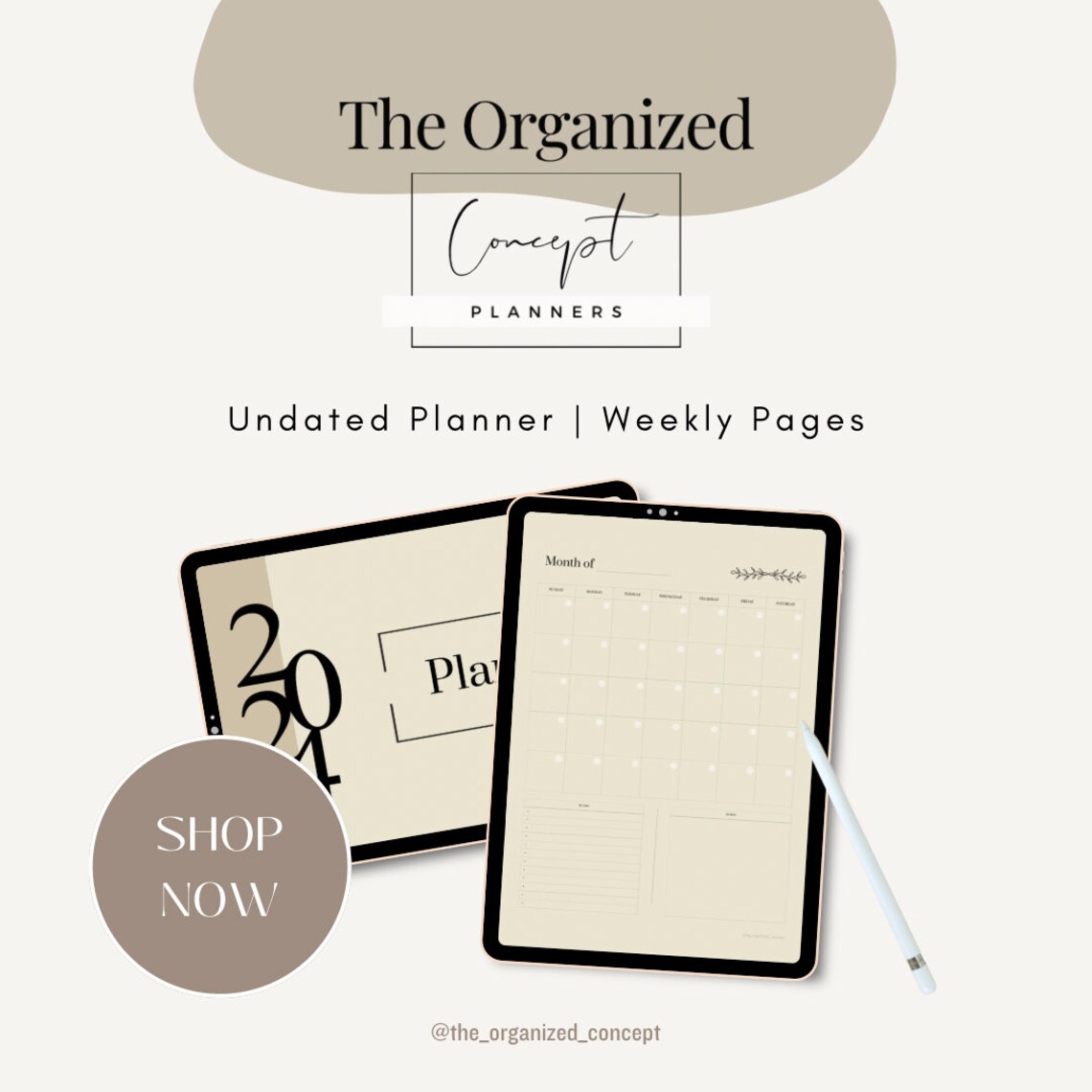 Sunday Start Simple Weekly Planner Bundle/minimalist/clean/digital ...