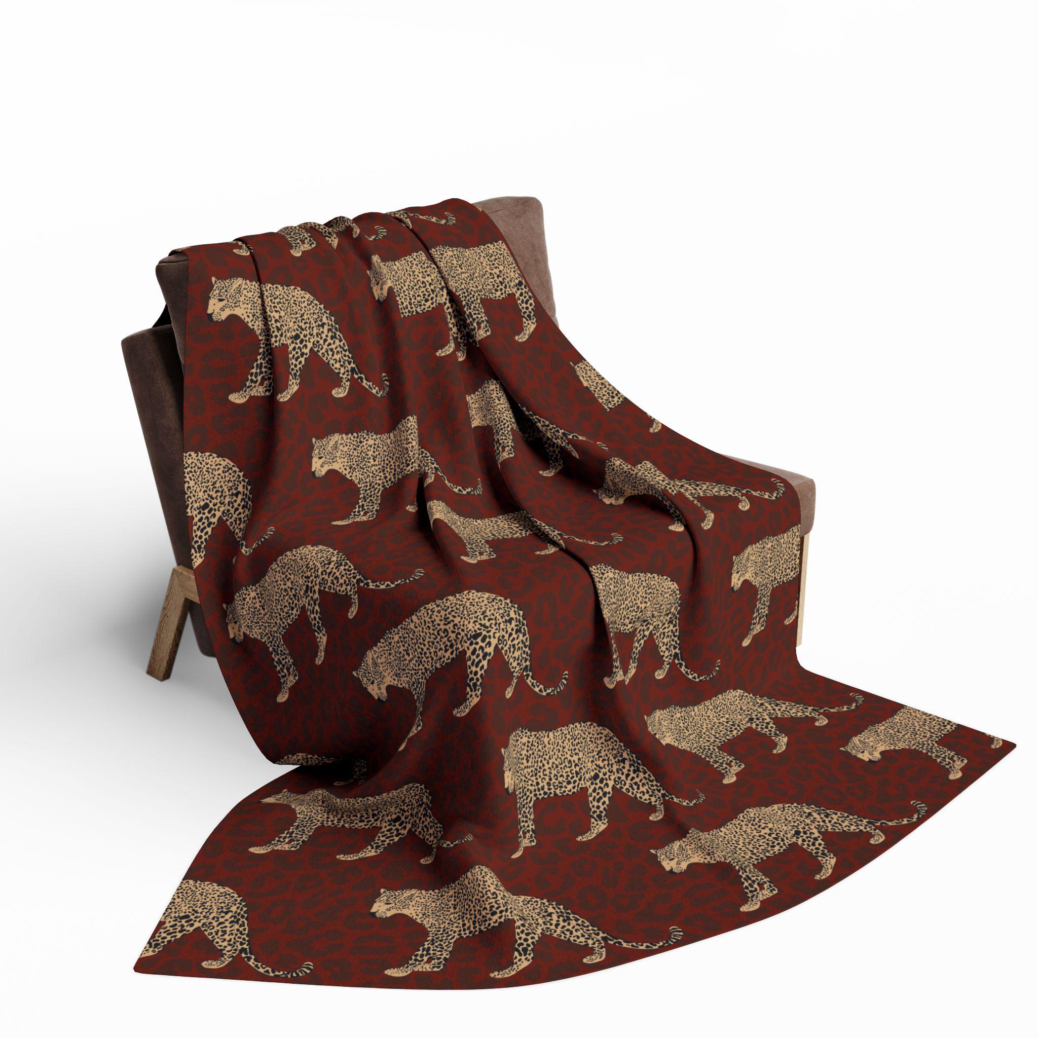 Leopard Print Fleece Blanket, Animal Print Throw, Cozy Leopard Blanket ...